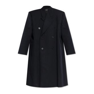 Balenciaga Doppelreihiger Mantel - - Coats - Damen - Blau - S