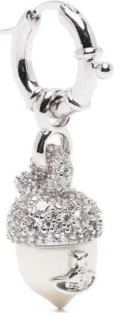 Vivienne Westwood Ohrringe - Elegant Silver-Tone Hoop Earrings - Gr. unisize - in Mehrfarbig - f&uuml;r Damen