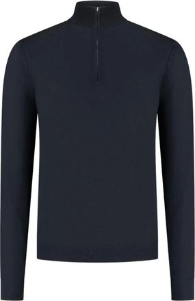 Malelions Homme, Pulls, Bleu, Taille: M Premium Merino Half Zip