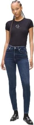Karl Lagerfeld Jeans Karl Lagerfeld, Femme, Denim Skinny Taille Haute, Jambe Skinny, Bleu, 3132