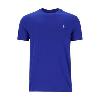 Polo Ralph Lauren T-shirt &agrave; col rond - Homme - Tops - Bleu - Taille: S