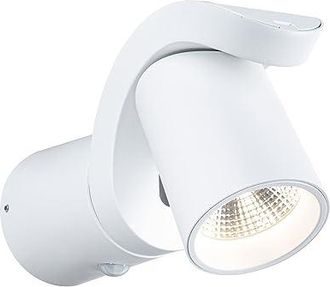 Paulmann 94832 LED Außenwandleuchte Cuff Bewegungsmelder IP44 76x217mm 3000K 10W 700lm 230V 70° Weiß Aluminium Außenleuchte