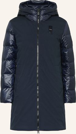 Blauer Daunenmantel Sawyer Im Materialmix blau