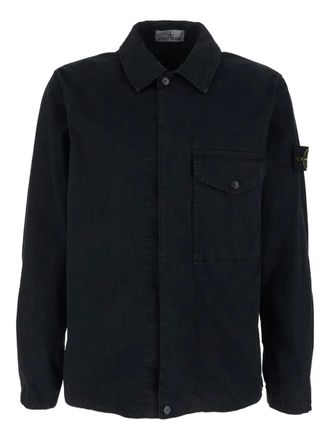 Stone Island caban &agrave; poches effet vieilli - Noir