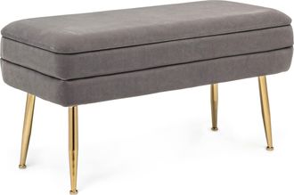 Konte Design Fashion Commerce Bank Pavlina, grau, 80 x 38 x 42 cm