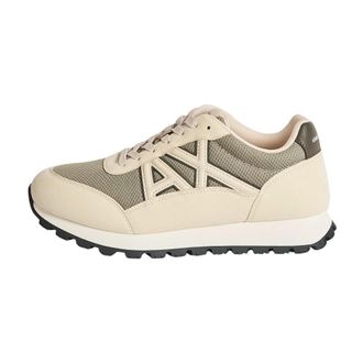 A|X Armani Exchange Homme, Chaussures, Beige, Taille: 41 EU Baskets avec Logo Contrastant
