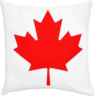 Fabulous Kissen aus Samt, wei&szlig;, Flagge Kanada, Fu&szlig;ball, Sport, Nationalmannschaft, 40 x 40 cm, samtiges Gef&uuml;hl, Bezug und Kissen enthalten