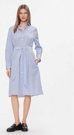 Tommy Hilfiger Hemdkleid Essential WW0WW41001 Blau Regular Fit