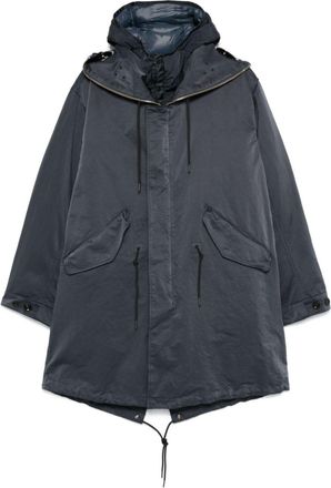 C.P. Company Wattierter Mantel mit Goggles-Detail - Schwarz