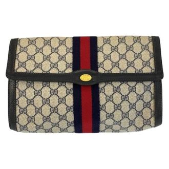 Gucci Sac bandouli&egrave;re Pre-owned en cuir GG Supreme - Femme - Pre-owned - Beige - Taille: ONE Size
