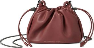 Brunello Cucinelli Femme, Sacs, Rouge, Taille: ONE Size Bucket Bag