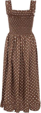 Zwillingsherz Maxikleid Classic Dots kn&ouml;chellang, breite Tr&auml;ger, mit Punkten, elastisches Oberteil