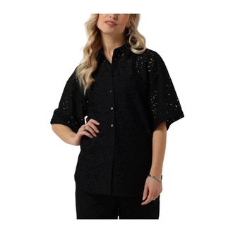 Selected Oversize Spitzenbluse - - Blouses & Shirts - Damen - Schwarzk - XS