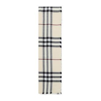Burberry Femme, Accessoires, Gris, Taille: ONE Size Wide Check Wool Scarf