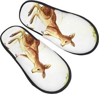 Generic Chaud Hiver Pantoufles Motif animalier Chaussures de Maison Unisex Chaussons en Peluche pour Adulte Maison Hiver L