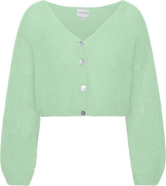 Americandreams Americandreams, Femme, Pulls, Vert, Taille: 40 FR Cornelia Cropped Cardigan