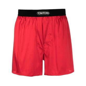 Tom Ford Unterw&auml;sche mit Satin-Finish und Logo-Bund - - Underwear - Herren - Rot - 2XL