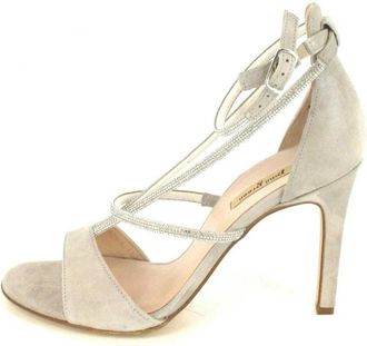 Paul Green Riemchensandalette mit Strasssteinen - - Shoes - Damen - Grau - 40 EU