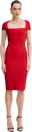 H&eacute;rve L&eacute;ger Mini-robe moulante - Femme - Robes - Rouge - Taille: 36 FR