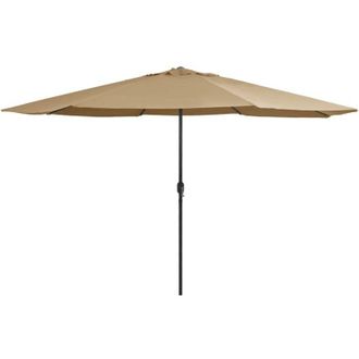 vidaXL Vidaxl - Parasol dext&eacute;rieur avec m&acirc;t en m&eacute;tal 400 cm Taupe