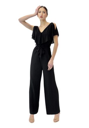 Elara Damen Jumpsuit V-Schnitt 1205 Black