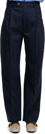 Tela Femme, Pantalons, Bleu, Taille: 40 FR Pantalon &agrave; jambes larges