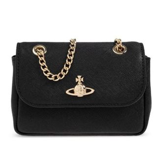 Vivienne Westwood Kleine Geldb&ouml;rse Kette Schwarz/Gold - - Bags - Damen - Schwarzk - ONE SIZE