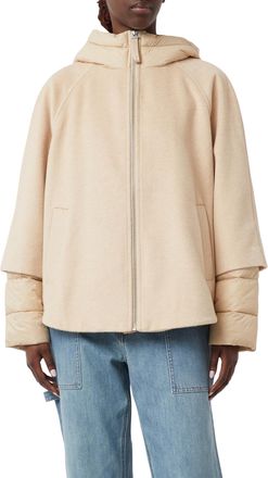 Comma Cape-Jacke aus Wollmix mit Stepp-Details