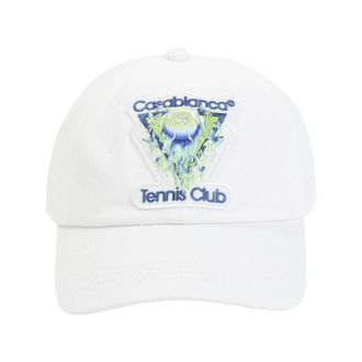 Casablanca Casquette de baseball en coton brod&eacute;e Tennis Club - unisex - Accessoires - Blanc - Taille: ONE Size