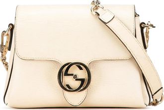 Gucci Hobo Bags - 2016-2024 Small Dollar Calfskin Interlocking G Cro - Gr. unisize - in Weiß - für Damen