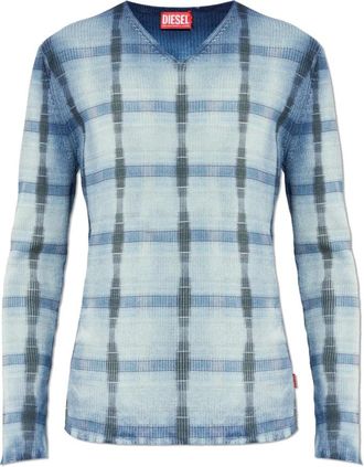 Diesel Homme, Tops, Bleu, Taille: M K-Egons Long Sleeve T-shirt