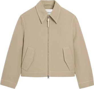 Ami Homme, Vestes, Beige, Taille: M Blouson Zipped Jacket