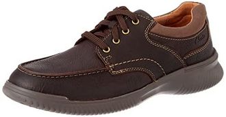 Clarks Donaway Edge Oxford pour Homme, 39 EU L, Cuir Marron, 44 EU