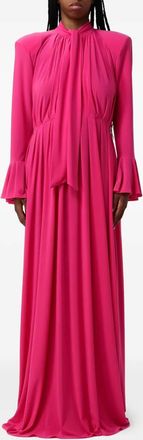 Twentyfourhaitch Abendkleid mit Schleifenkragen - Rosa