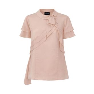 Simone Rocha Femme, Blouses et Chemises, Rose, Taille: 36 FR Petal Bow Sash Top