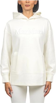 Max Mara Femme, Sweatshirts et sweats &agrave; capuche, Blanc, Taille: 40 FR Over SweaT-shirt