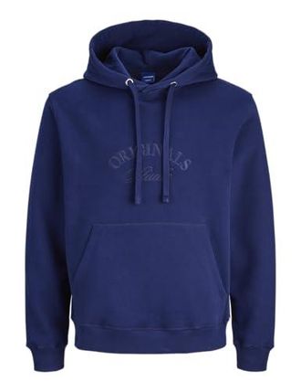 Jack & Jones Jorbleecker Branding Sweat &agrave; Capuche BF, Ocean Cavern, XL