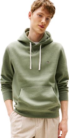 Tommy Hilfiger Herren Mittelschweres Kapuzen-Sweatshirt aus Solidem Fleece, Auch Erh&auml;ltlich in Big & Tall Kapuzenpullover, Battle Green Heather, X-Large