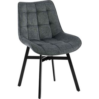 Clp Chaise de Salle &agrave; Manger Colby Gris fonc&eacute; Tissu