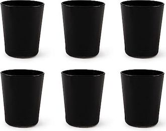 Excelsa Portofino Lot de 6 verres, noir, 30 Cl., verre souffl&eacute;