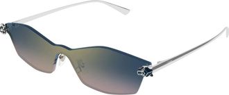 Cartier Shield Sonnenbrille - - Accessories - unisex - Grau - ONE SIZE