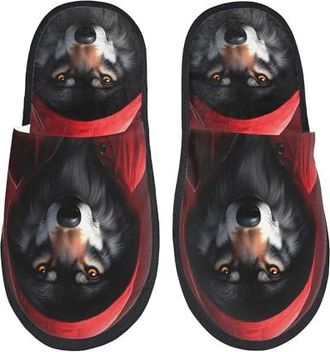 Generic Slippers Loup Myst&eacute;rieux &Agrave; Capuche R&eacute;utilisables Accueil Pantoufles Chaud Chaussons DInt&eacute;rieur Pour H&ocirc;tel Homme Voyage M