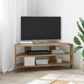 vidaXL vidaXL MeubleTVdAngle Ch&ecirc;ne artisanal 102x40,5x45cm Bois ding&eacute;nierie