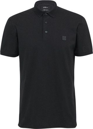s.Oliver Kurzarmshirt Polo-Shirt Piqu&eacute;-Poloshirt aus Baumwollstretch mit Label-Patch