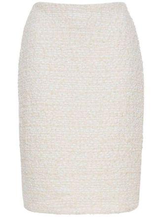 Adam Lippes jupe crayon ajust&eacute;e - Blanc