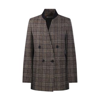 Max Mara Elmo Karojacke - - Jackets - Damen - Braun - M