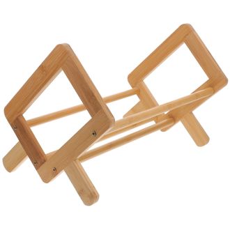 DOITOOL Bambus B&uuml;cherregal f&uuml;r Schreibtisch Offenes Desktop Book Organizer mit Glatter Oberfl&auml;che Kompakter Buchst&auml;nder f&uuml;r B&uuml;ro Kinderzimmer und Wohnzimmer E