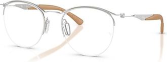 Ray-Ban Rb7553 Optics Silber Fassung Klar Glas Polarisiert 52-20