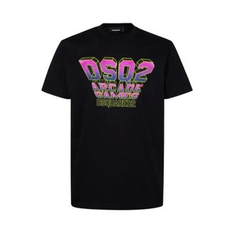 Dsquared2 Homme, Tops, Noir, Taille: XL T-shirt imprim&eacute; &agrave; col rond