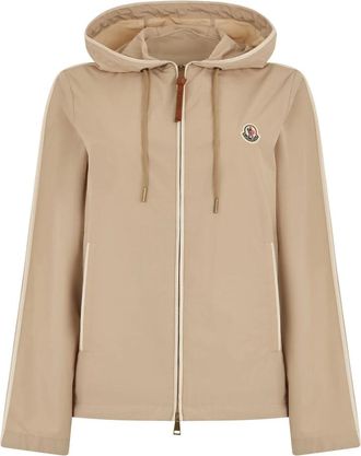 Moncler Femme, Sweatshirts et sweats &agrave; capuche, Beige, Taille: 38 FR Veste &agrave; capuche Sarracenia